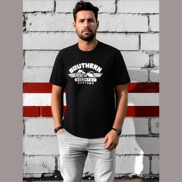 Bayside Apparel | Shirts | Southern Custom Motorcycles Tshirt Logo On ...